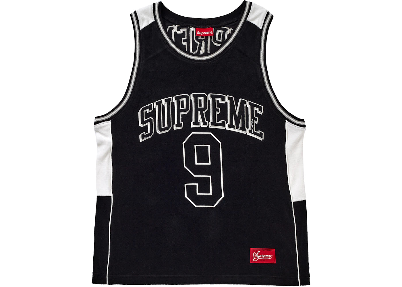 Supreme Terry Basketball Jersey Black – Side Kicks