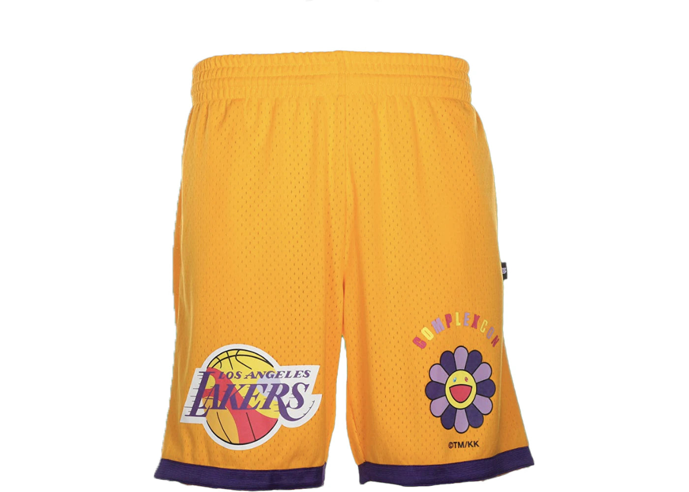 Takashi Murakami ComplexCon x LA Lakers M&N Basketball Shorts Yellow ...