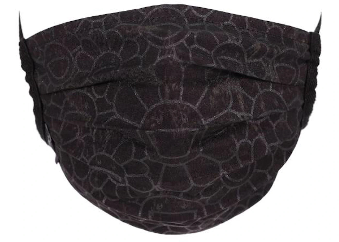 Takashi Murakami Flower Pattern Face Mask Black/Black – Side Kicks