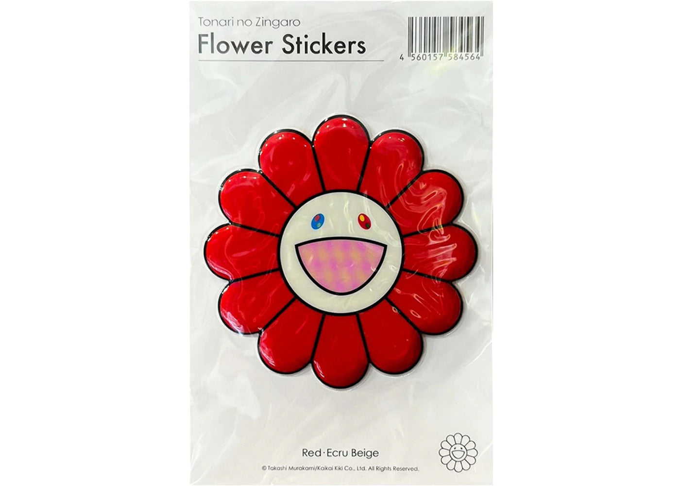 Takashi Murakami Red x Ecru Beige Bubblingly Sticker – Side Kicks
