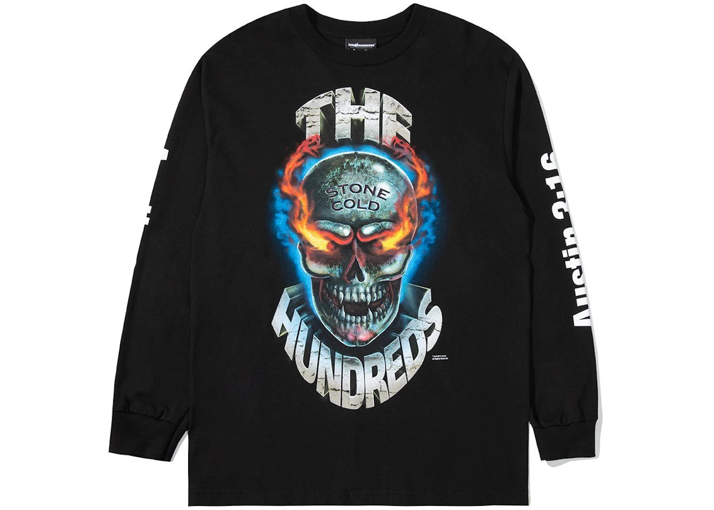 The Hundreds x WWE Flaming Skull L/S T-Shirt Black – Side Kicks