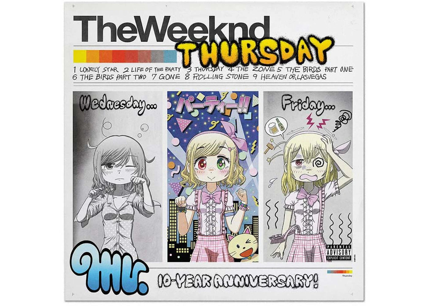 The Weeknd 10th Anniversary Thursday Anime LP Vinyl – Side Kicks