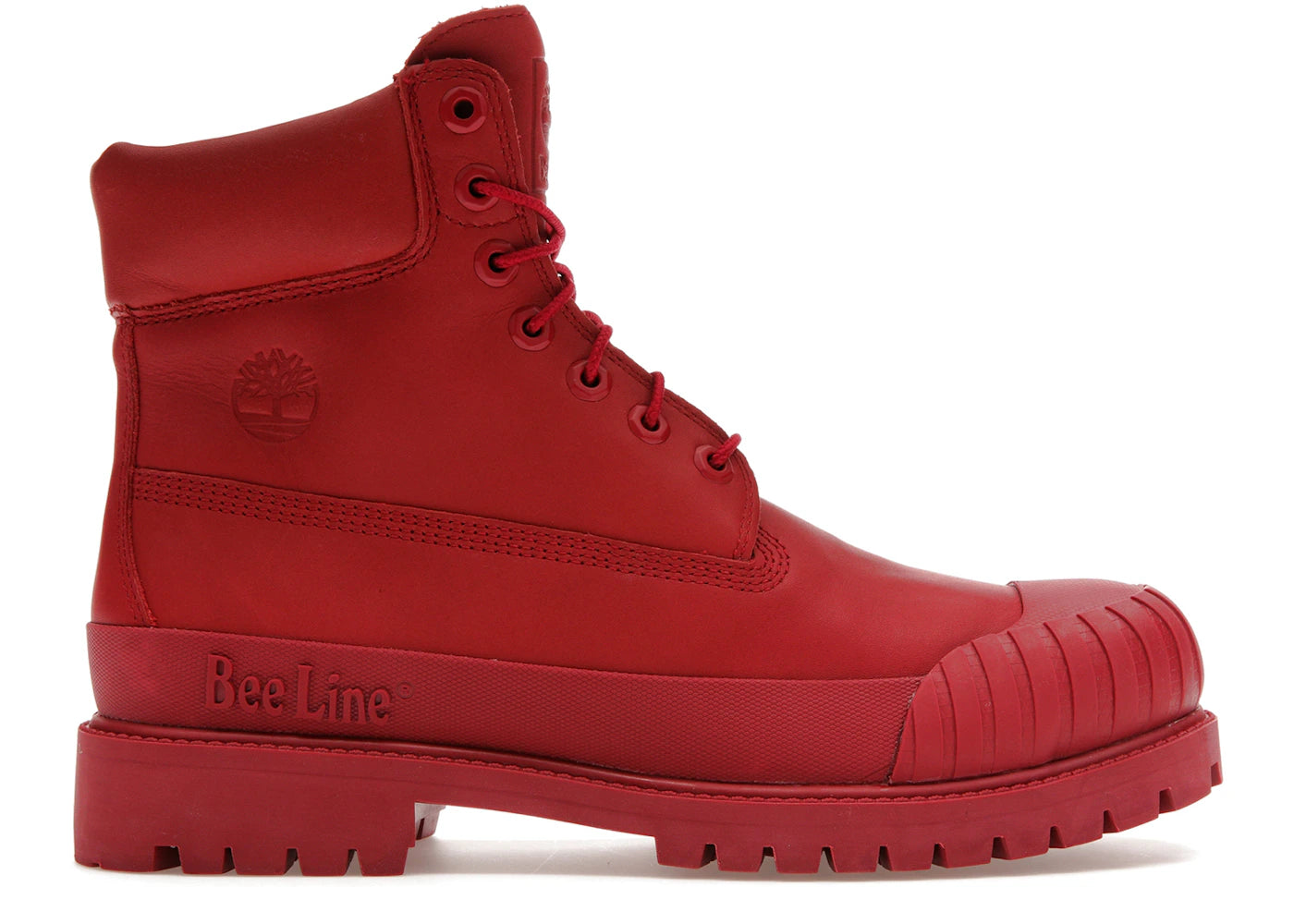 Timberland 6" Boot Premium Bee Line Rubber Toe WP Red Nubuck (Women's ...