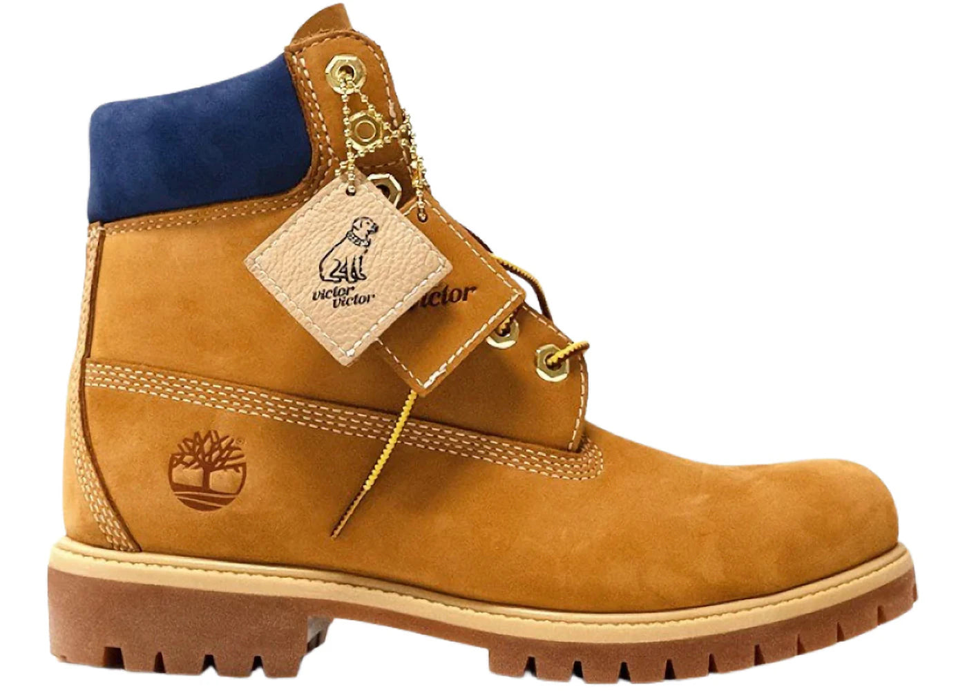 Timberland 6" Premium Waterproof Boot Victor Victor Wheat Navy – Side Kicks