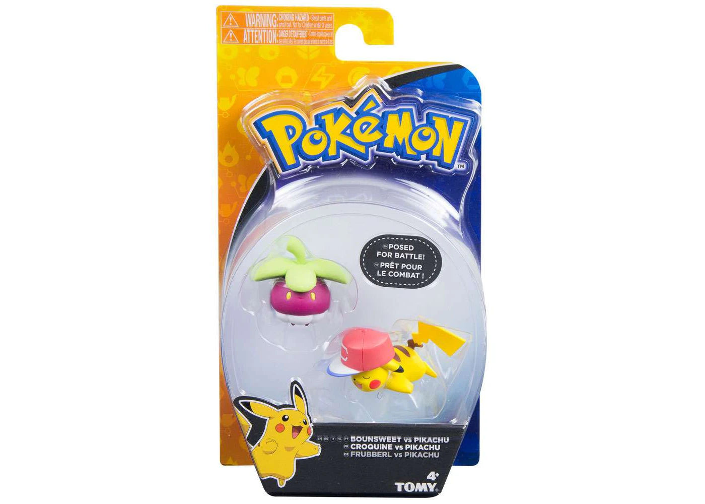 Tomy Pokemon Battle Action Ash's Pikachu vs. Bounsweet Action Figure ...