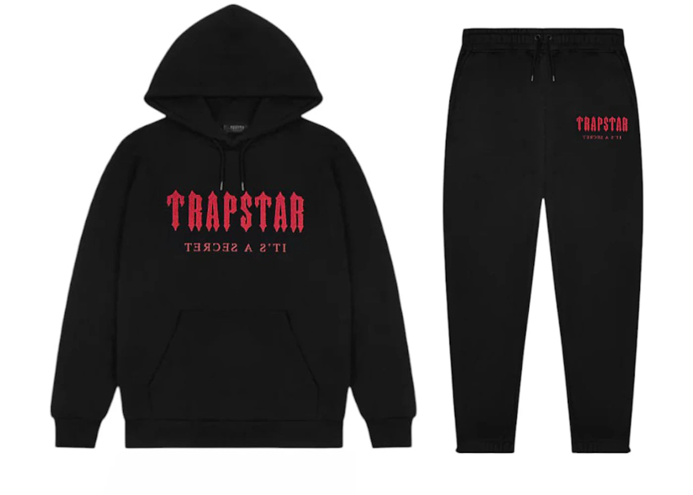 Trapstar Chenille Decoded Tracksuit Black/Red – Side Kicks