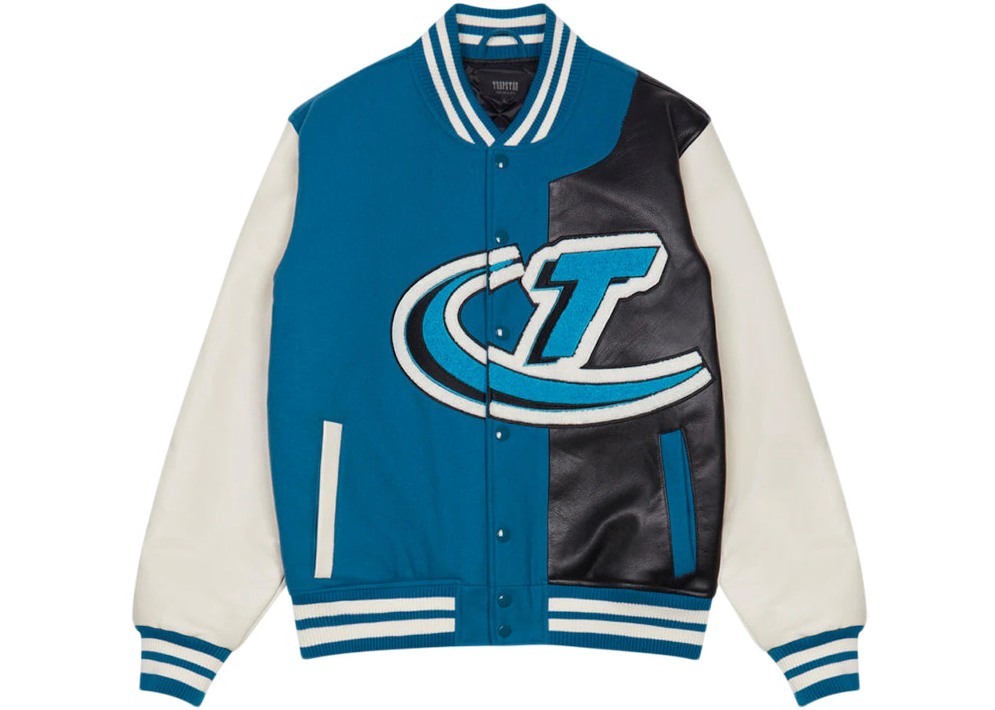 Trapstar Hyperdrive T Chenille Varsity Jacket Lyons Blue/Black/White ...