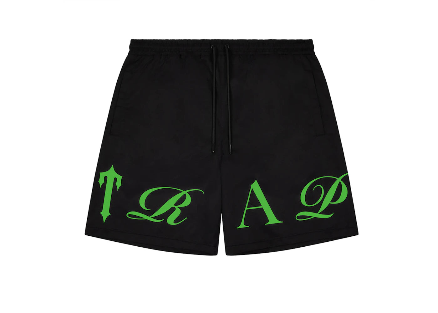Trapstar Script Shorts Black/Green – Side Kicks