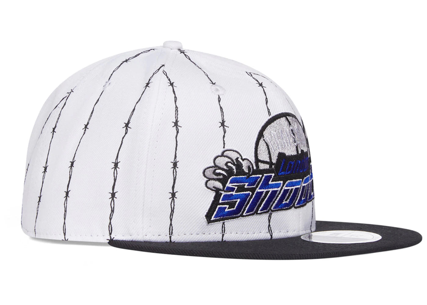 Trapstar Shooters Barbed Wire Fitted Cap White/Blue – Side Kicks