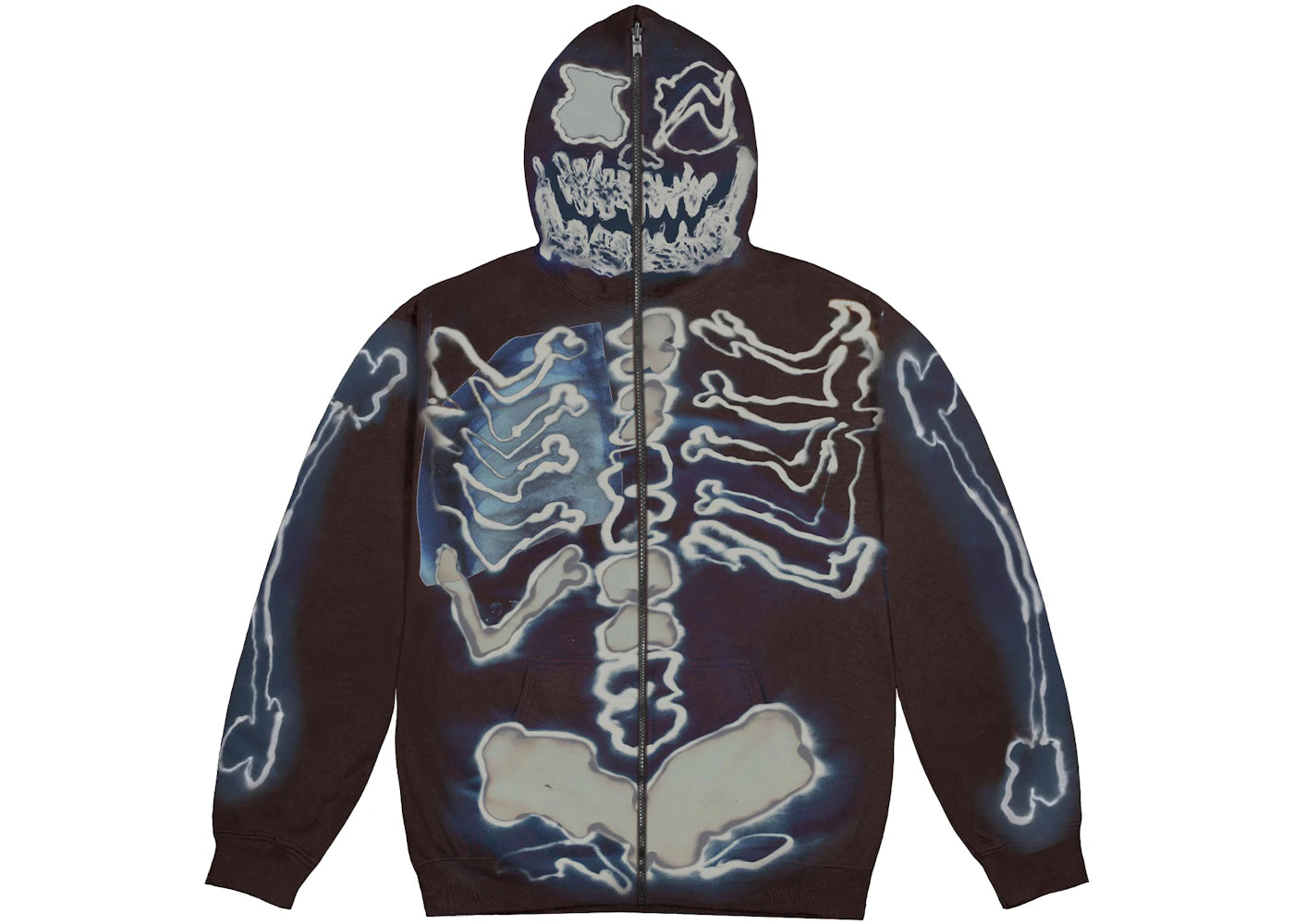Travis Scott Cactus Jack For Fragment Skeleton Graffiti Full Zip Hoodi ...