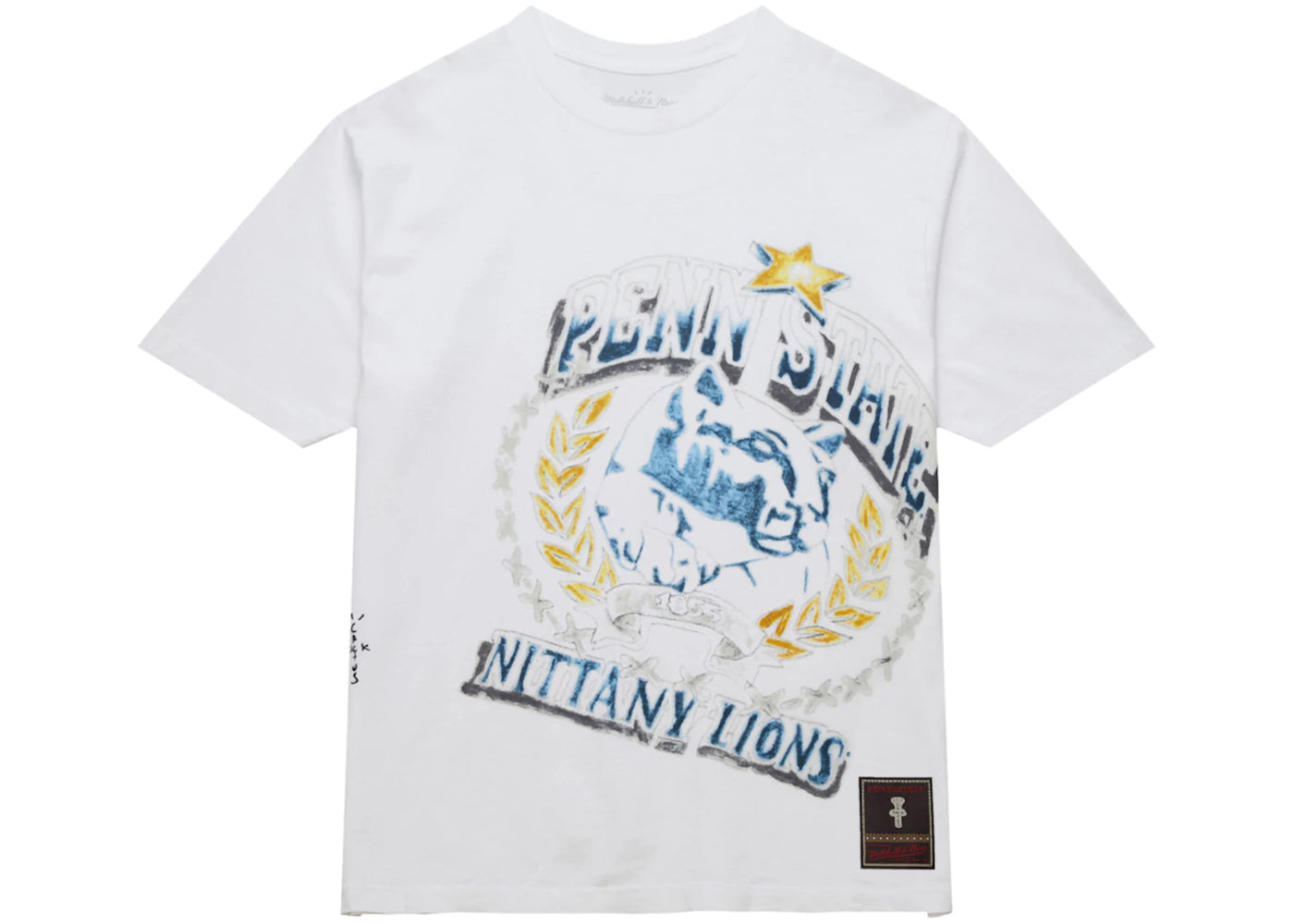 Travis Scott x Mitchell & Ness Penn State Nittany Lions Hand-Drawn T-S ...