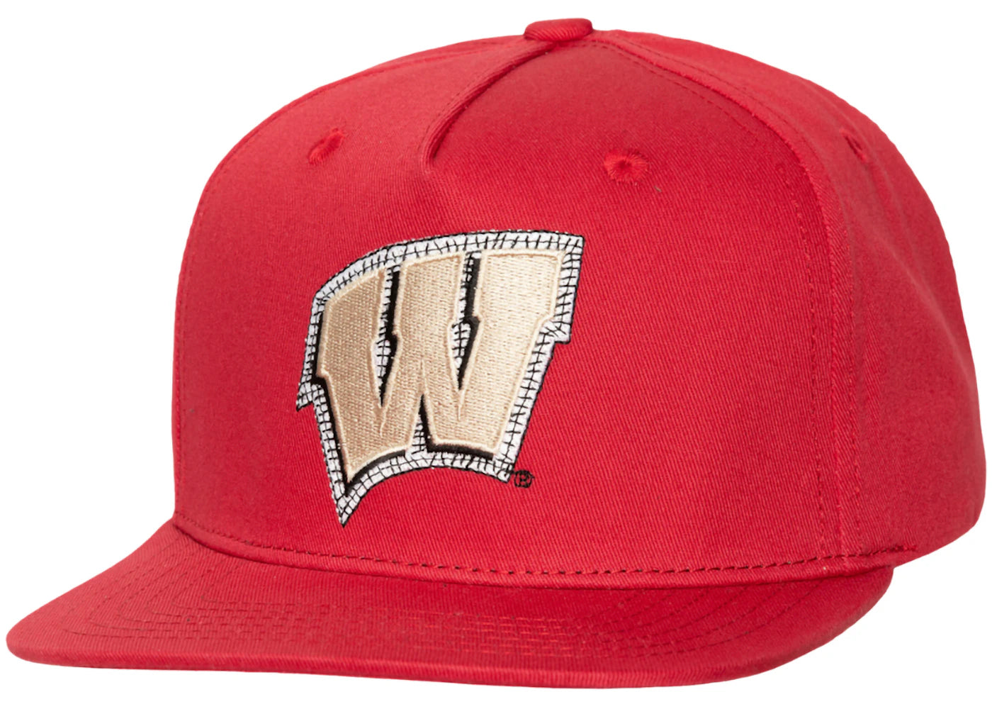 Travis Scott x Mitchell & Ness Wisconsin Badgers Snapback Hat Red ...