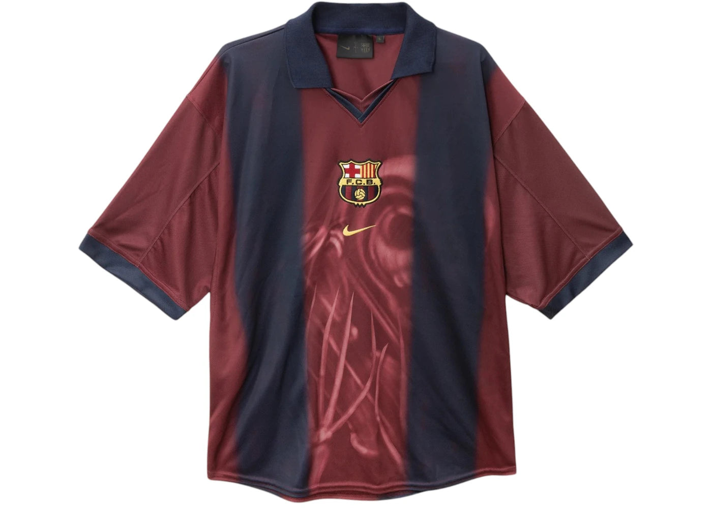 Travis Scott x Nike x FC Barcelona Retro 2000/01 Home Skeleton Jersey ...