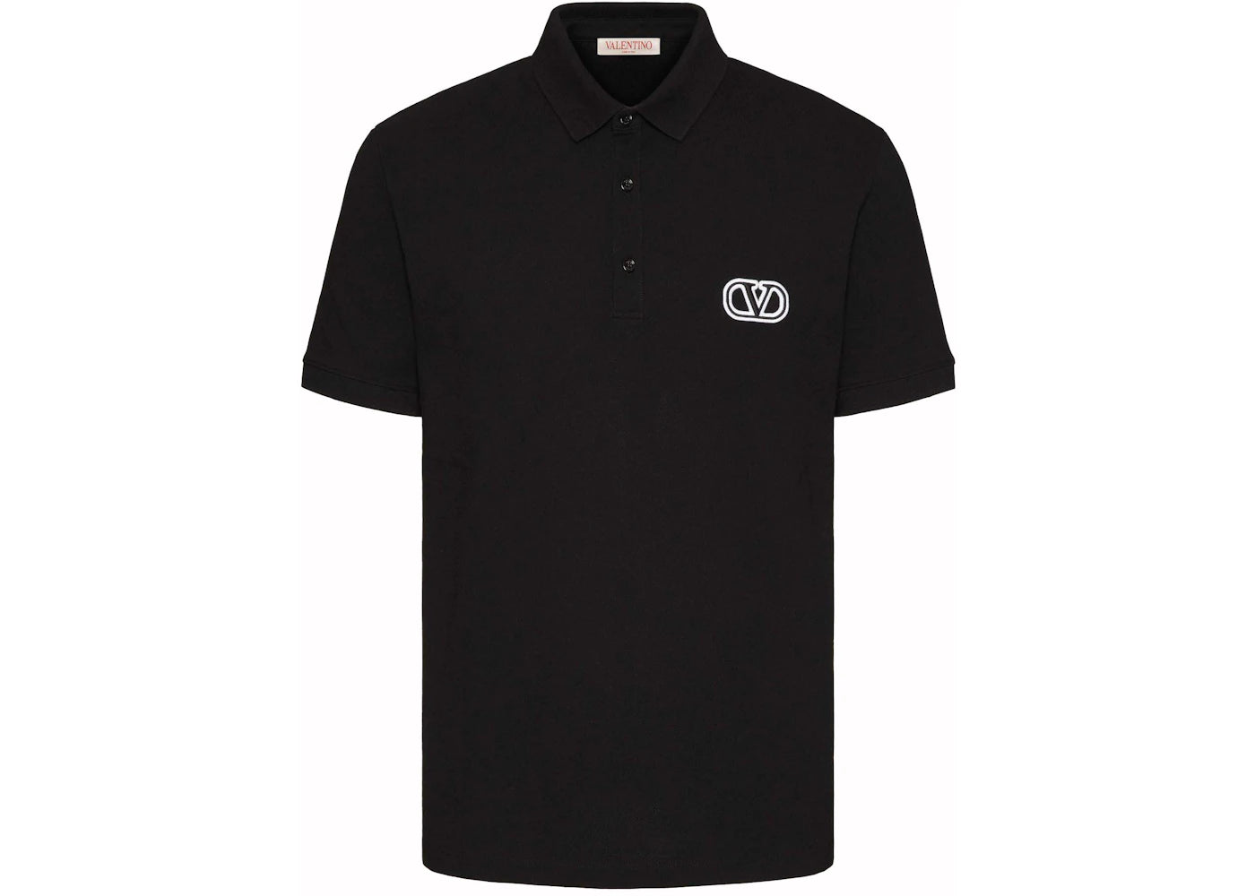 Valentino Vl Logo Poloshirt Black – Side Kicks