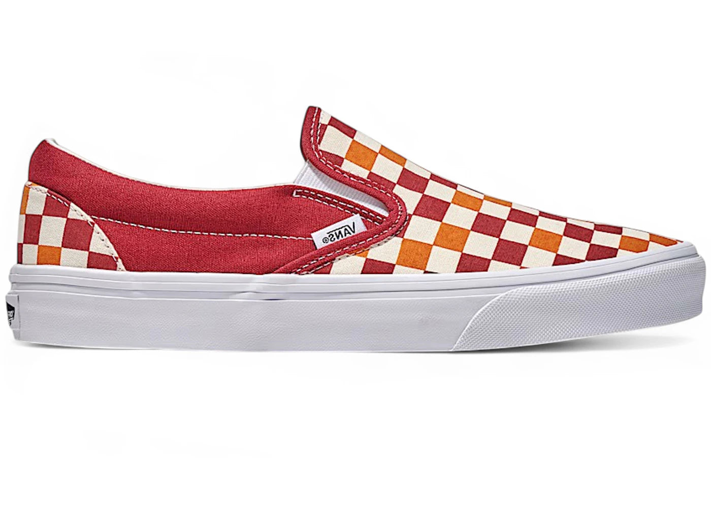 Vans Classic Slip-On Checkerboard Red White – Side Kicks
