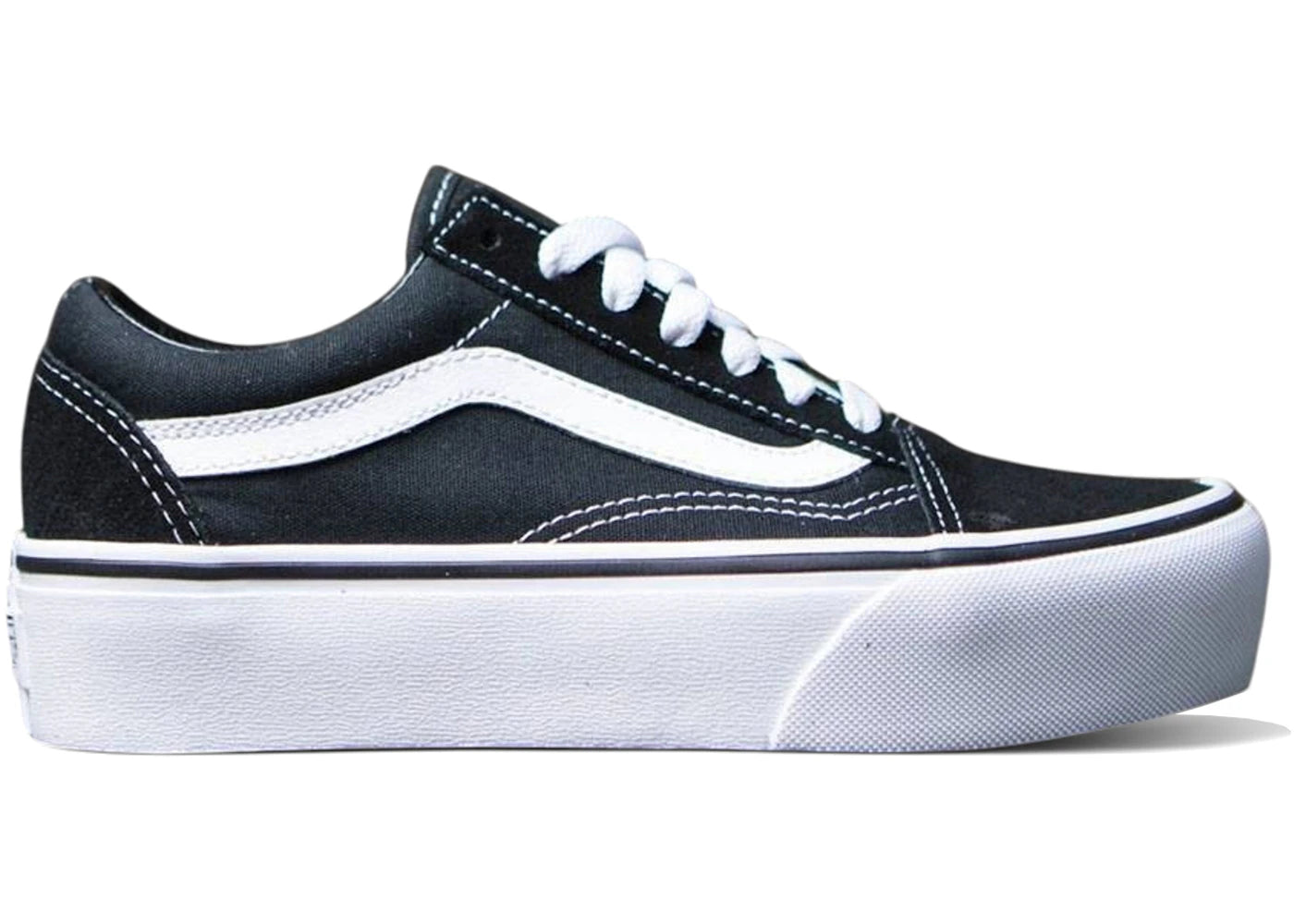 Vans Old Skool Platform Black White (Women's) – Side Kicks