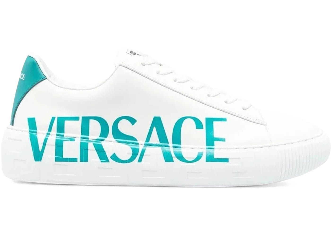 Versace Greca Sneaker White Aqua Blue – Side Kicks