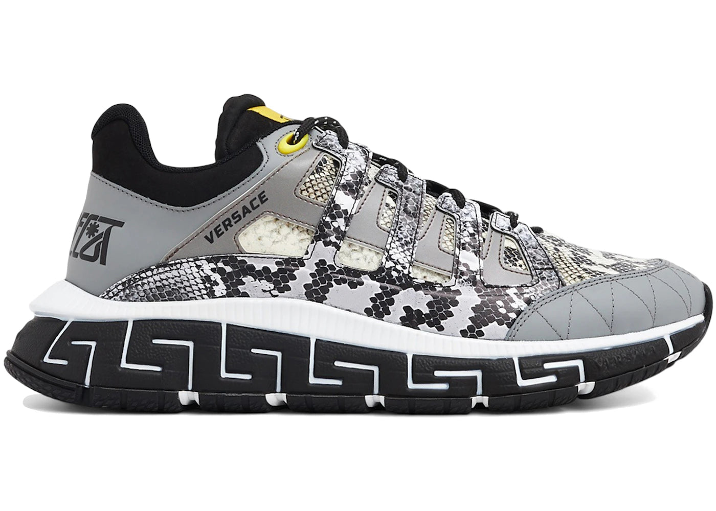 Versace Trigreca Grey Snakeskin – Side Kicks
