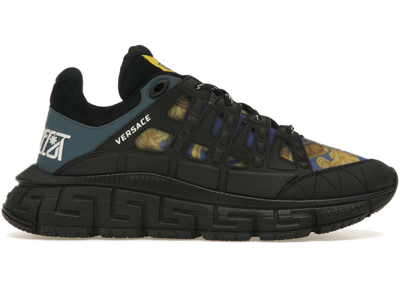 Versace Trigreca Medusa Renaissance Print Blue – Side Kicks