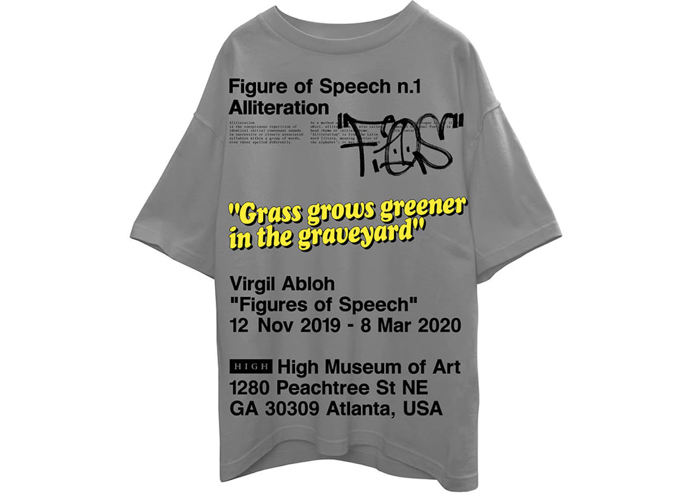 Virgil Abloh Canary Yellow x FOS Alliteration VAA AMO Towers T-shirt G ...