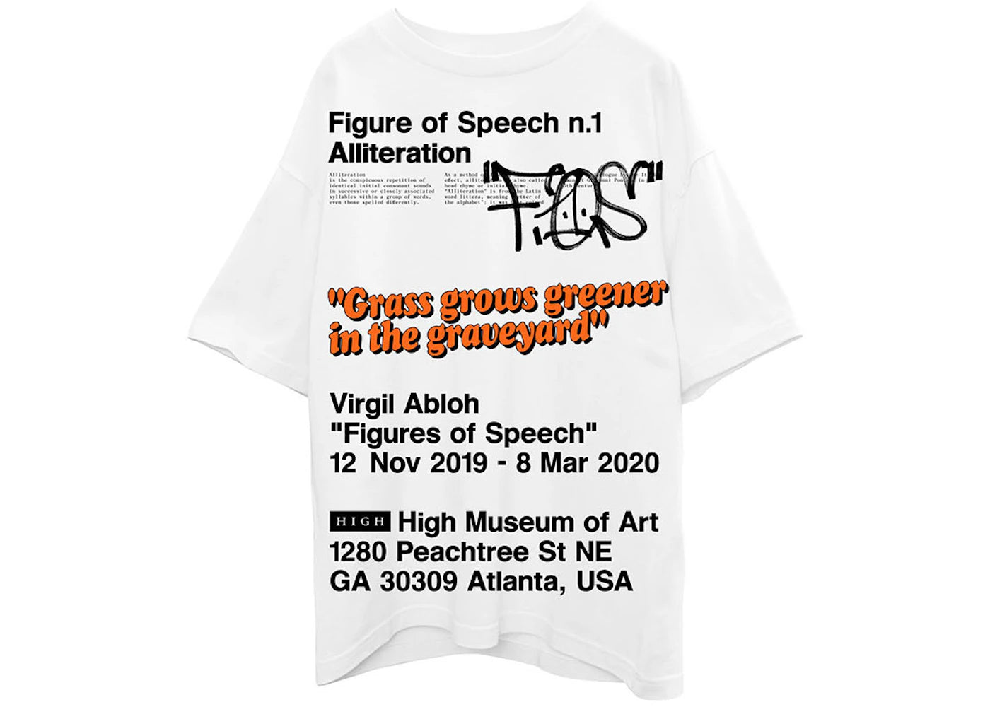 Virgil Abloh Canary Yellow x FOS Alliteration VAA AMO Towers T-shirt W ...