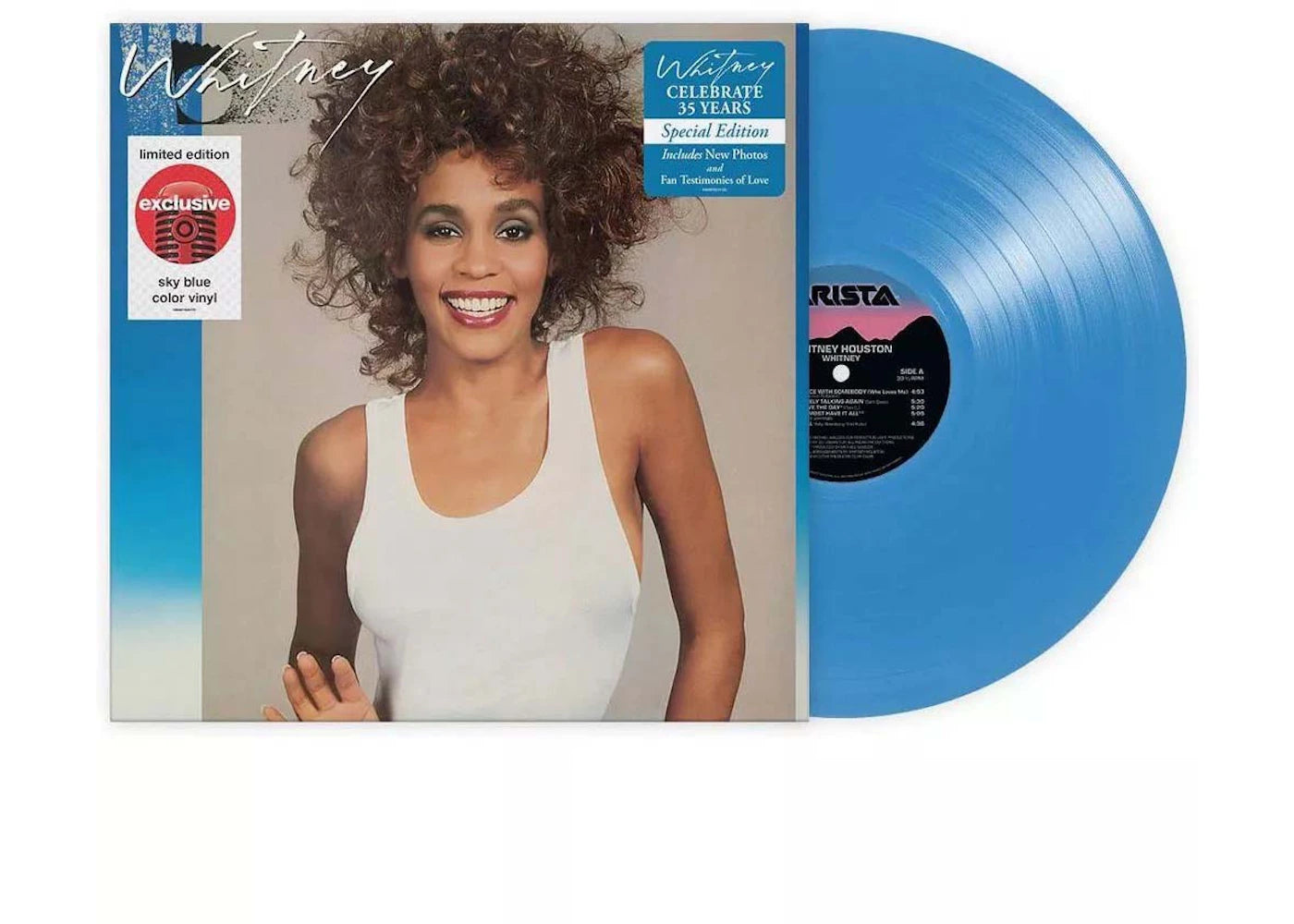 Whitney Houston Whitney Target Exclusive LP Vinyl Sky Blue – Side Kicks