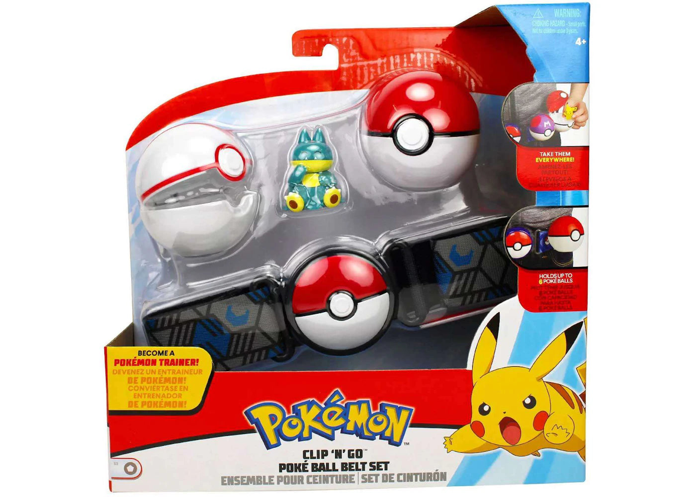 Wicked Cool Toys Pokemon Munchlax with Premier Ball & Poke Ball Clip ...