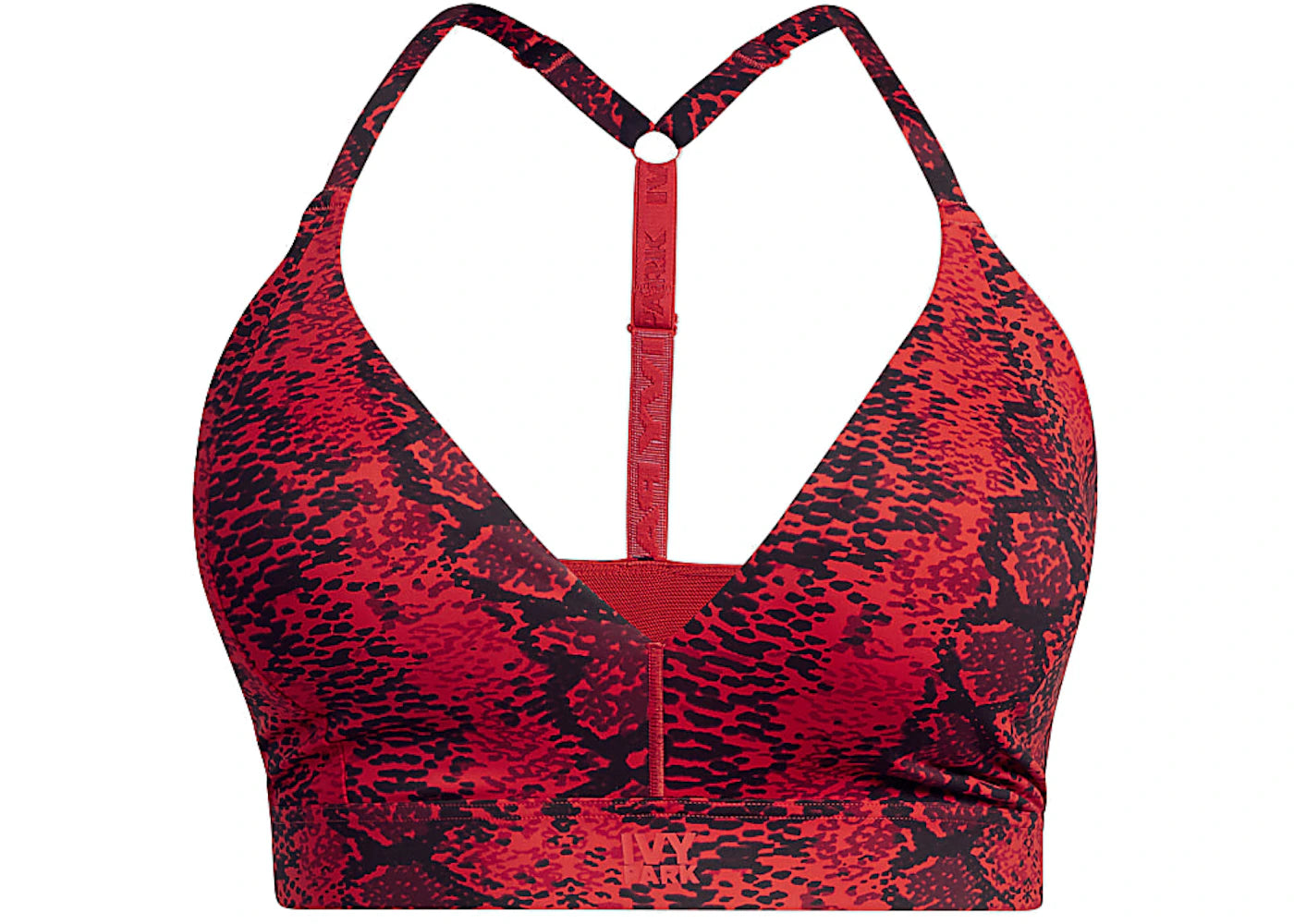 adidas Ivy Park Allover Print Triangle Bra 2.0 (Plus Size) Red/Black ...