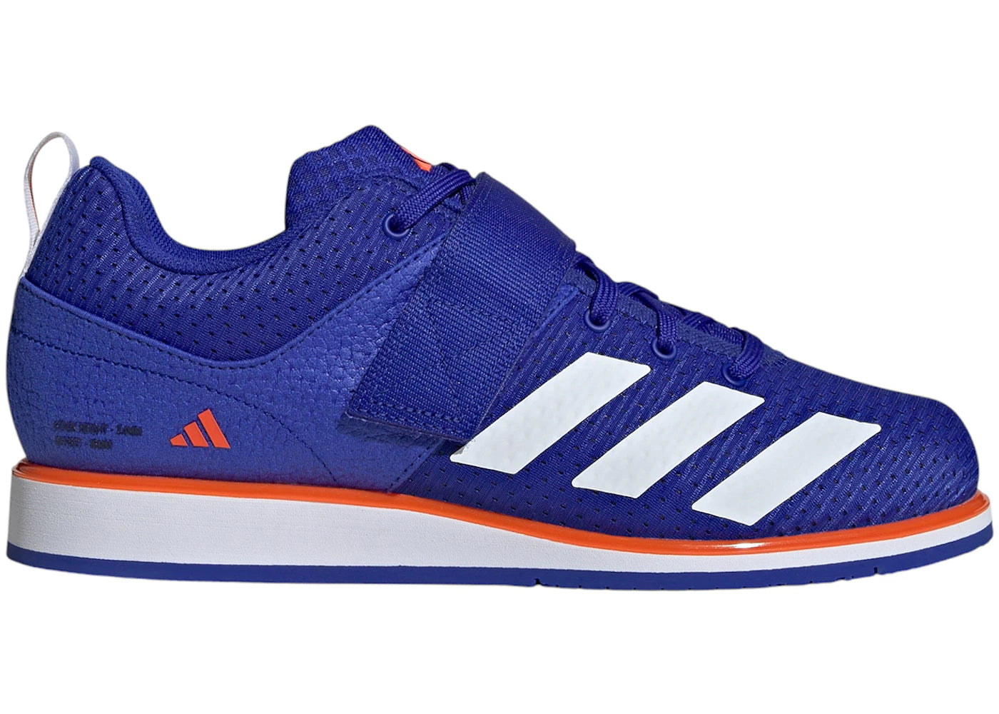 adidas Powerlift 5 Lucid Blue Cloud White Impact Orange – Side Kicks