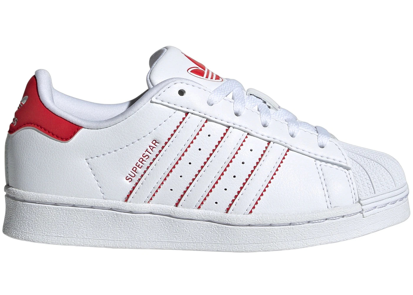 adidas Superstar Cloud White Better Scarlet (PS) – Side Kicks