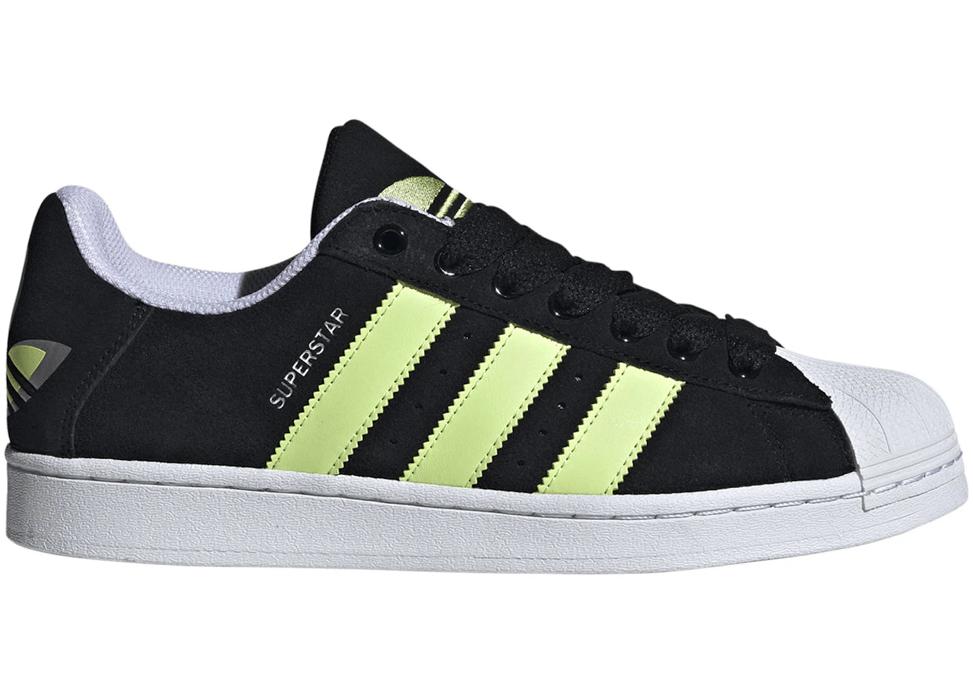 adidas Superstar Core Black Pulse Lime – Side Kicks