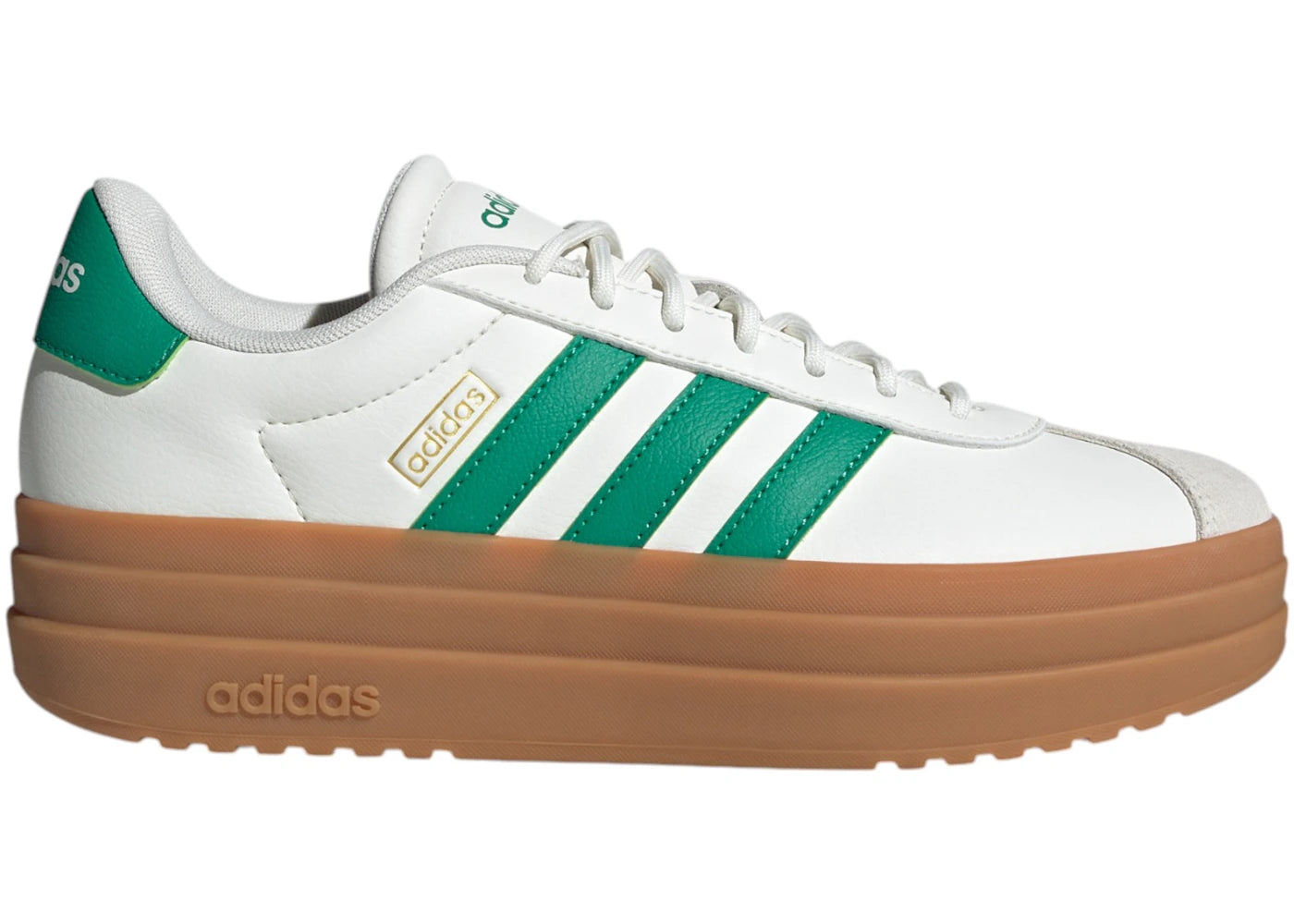 adidas VL Court Bold Core White Court Green Gold Metallic – Side Kicks