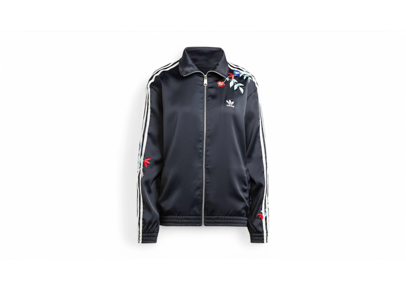 adidas Women's Graphics Floral Firebird Track Top Black – Side Kicks
