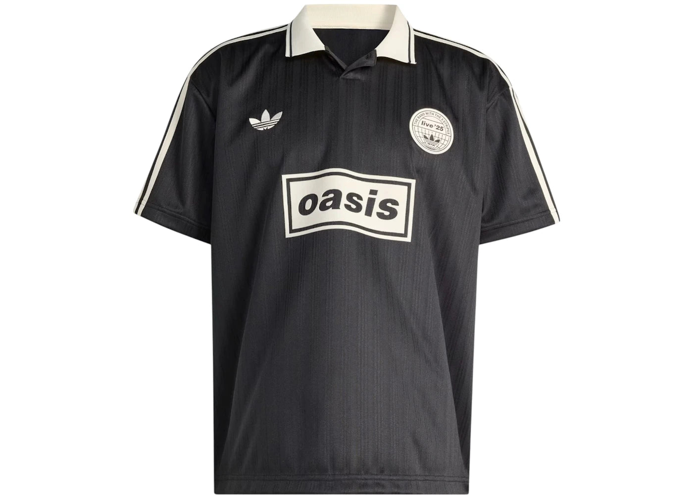 adidas x Oasis Tour Jacquard Jersey Black – Side Kicks