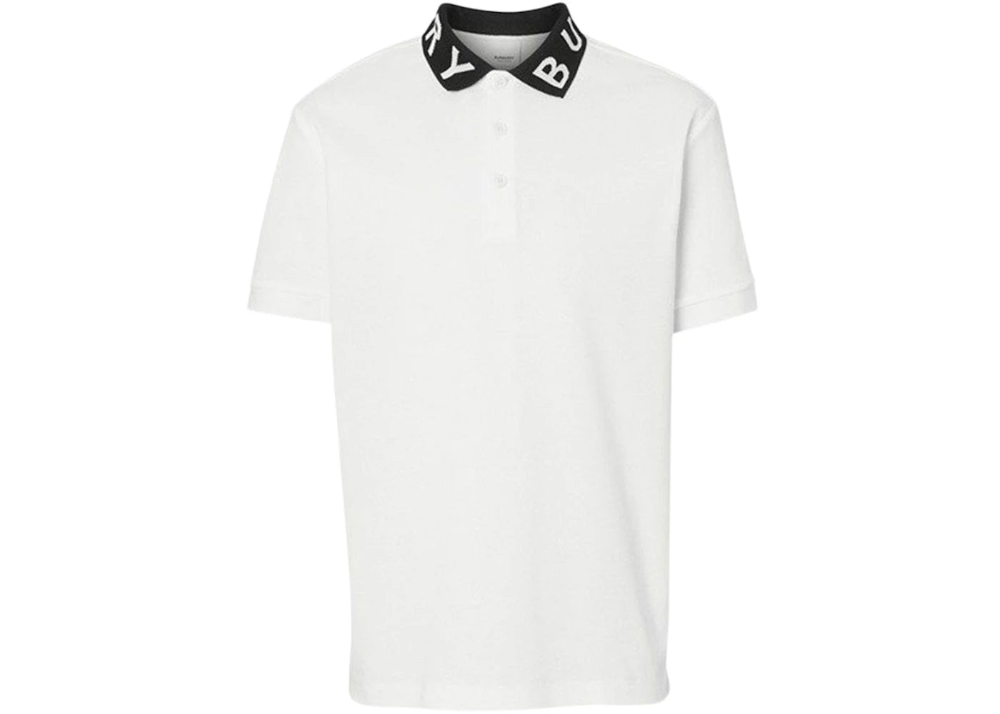 Burberry Ryland Collar Logo Polo White/Black – Side Kicks