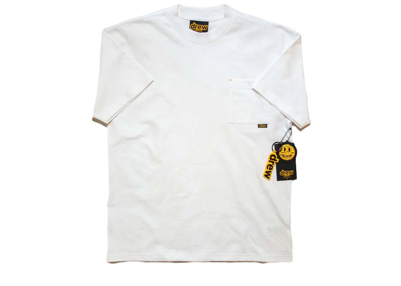 drew house basic ss pocket tee (SS21) white – Side Kicks