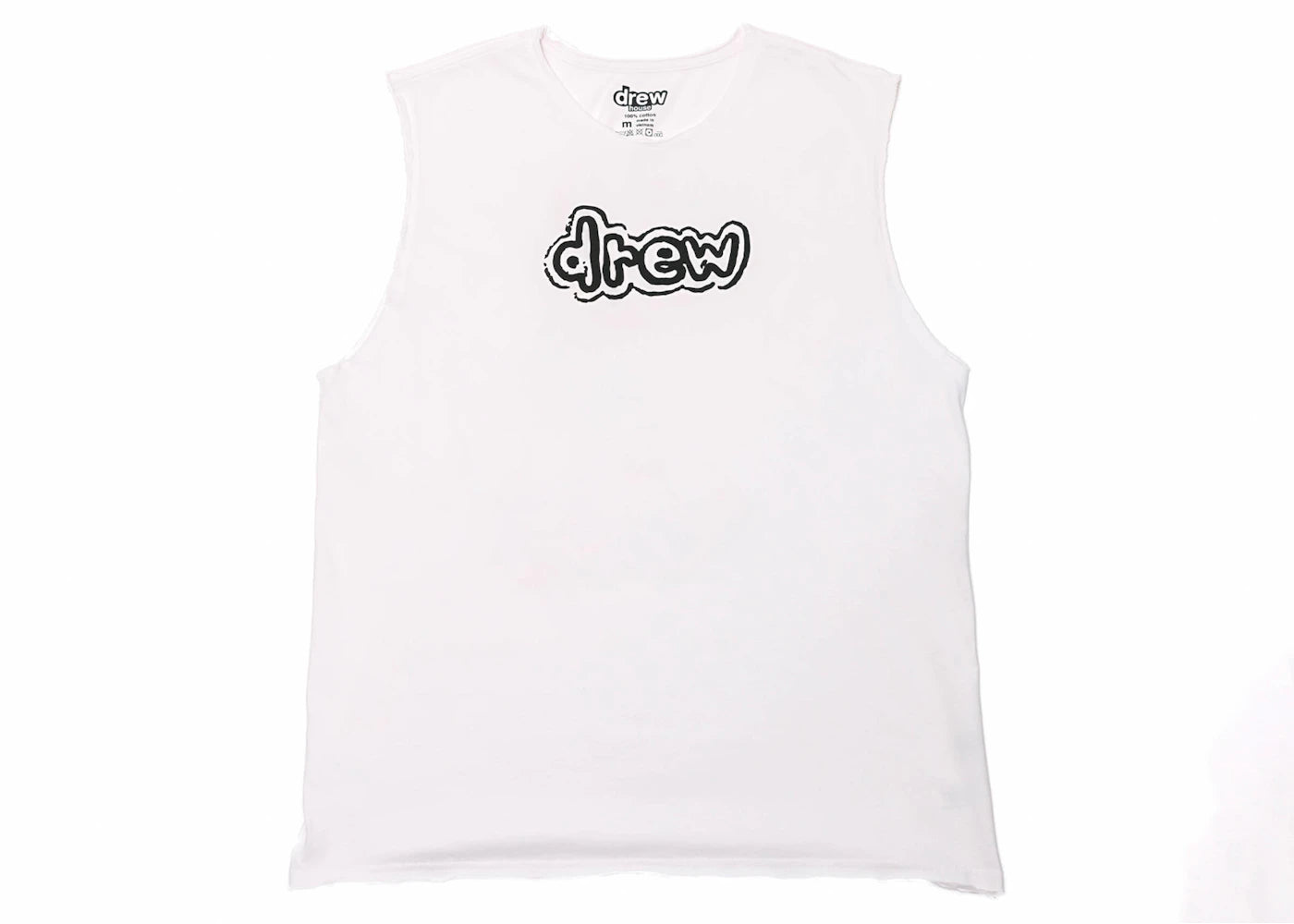 drew house drew sleeveless tee white – Side Kicks