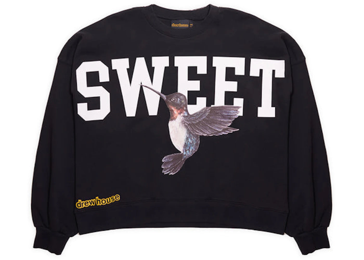 drew house sweet boxy crewneck black – Side Kicks