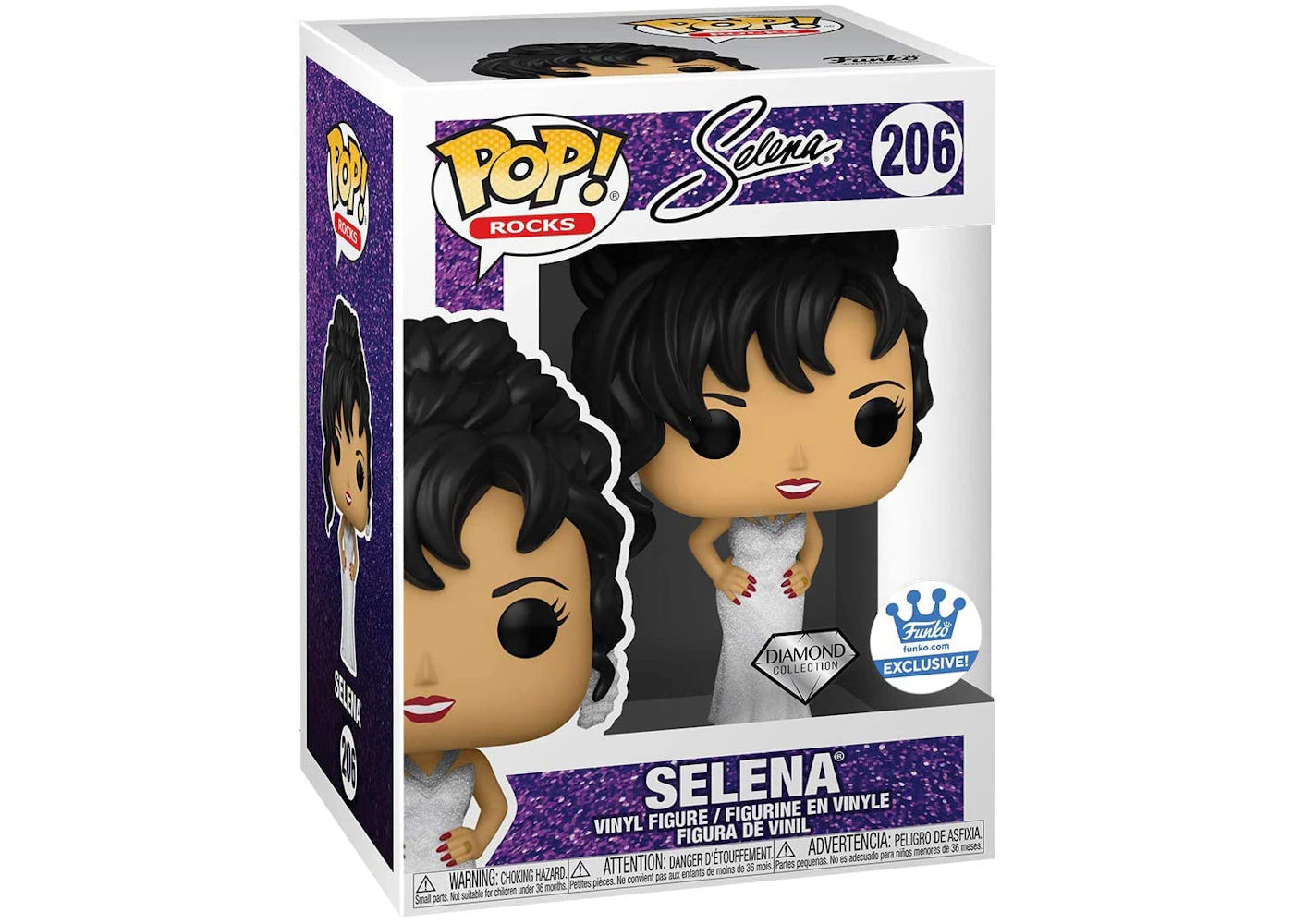 Funko Pop! Rocks Selena Diamond Funko Shop Exclusive Figure #206 – Side ...