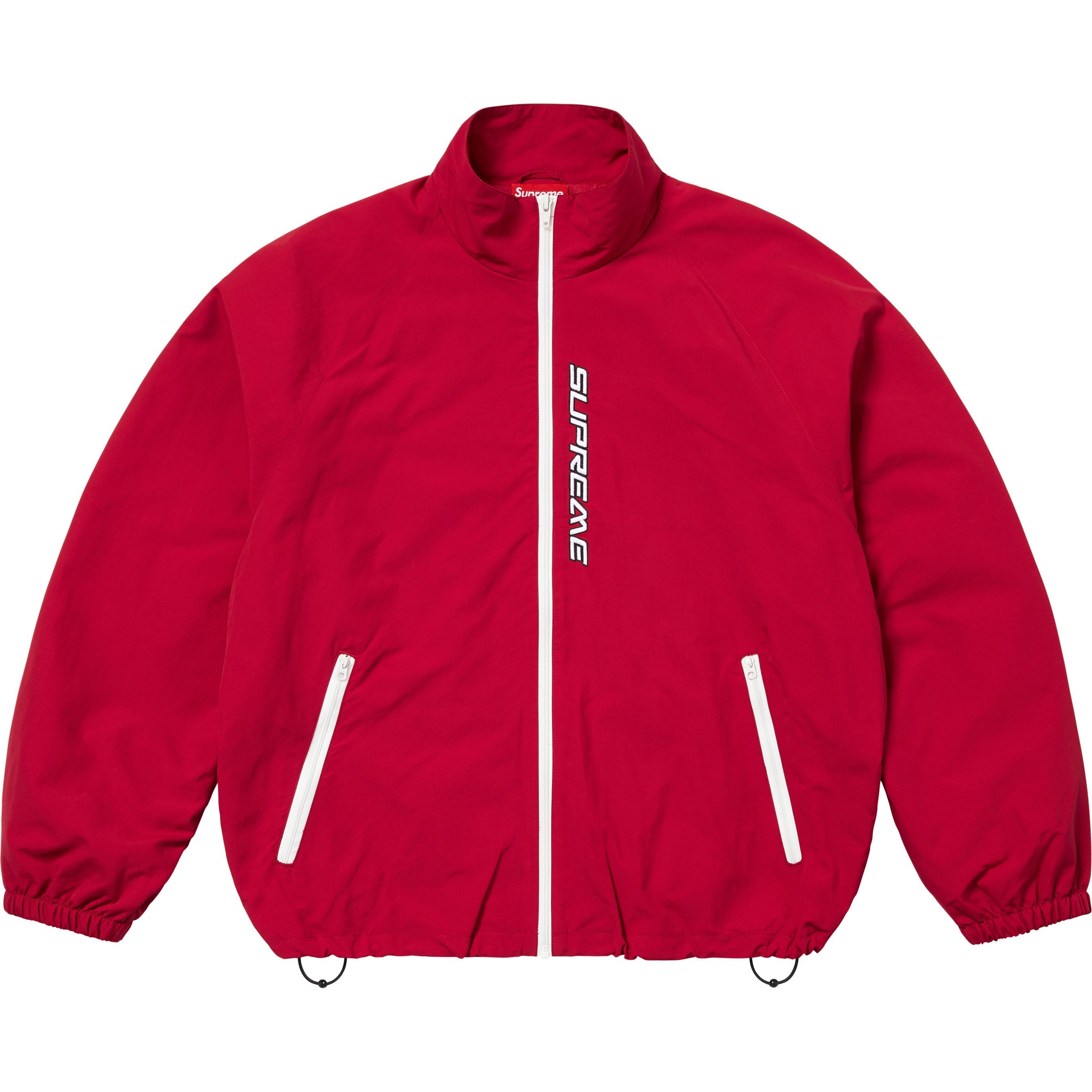 Supreme Contrast Zip Track Jacket - Red – Side Kicks